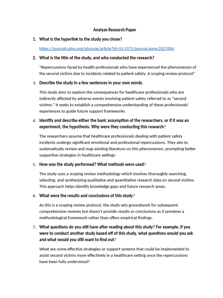 Analyze Research Paper | PDF