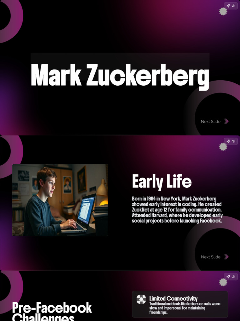 Create A Presentation On Mark Zuckerberg Facebook | PDF