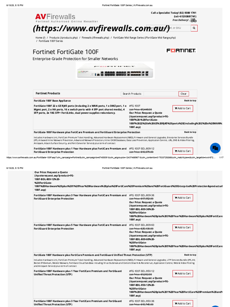 FortiGate 100F Firewall Overview | PDF | Computer Network | Firewall ...