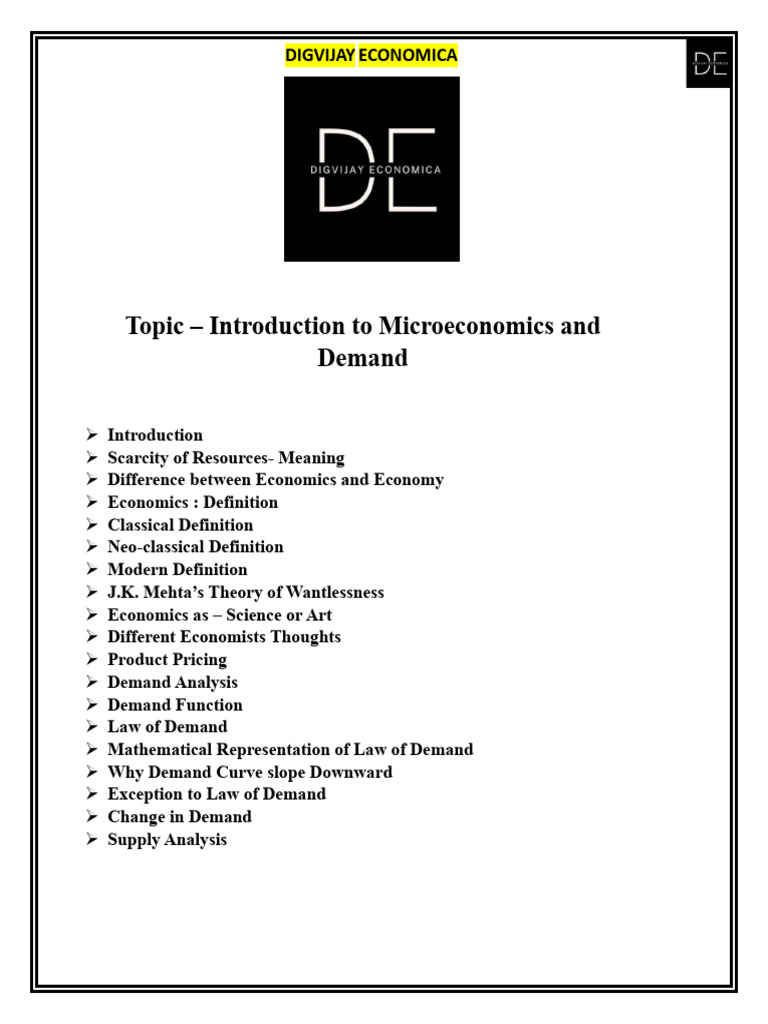Microeconomics: Demand and Pricing Insights | PDF | Demand | Economics