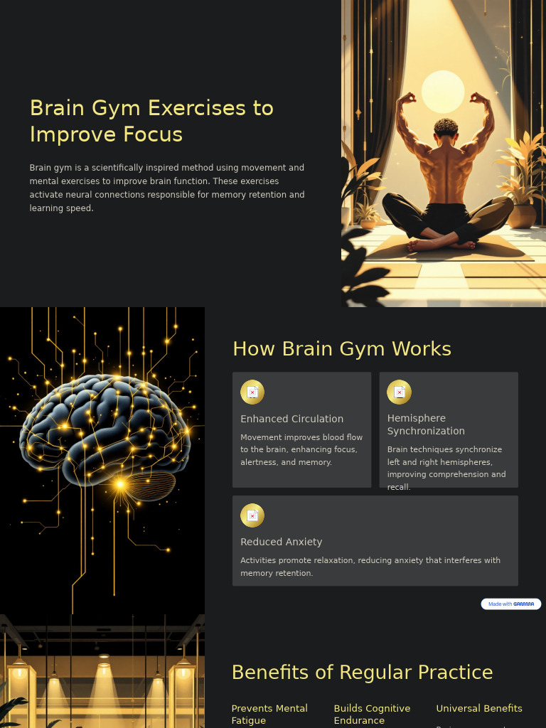 Brain Gym Exercises To Improve Focus - Daily.blogs | PDF