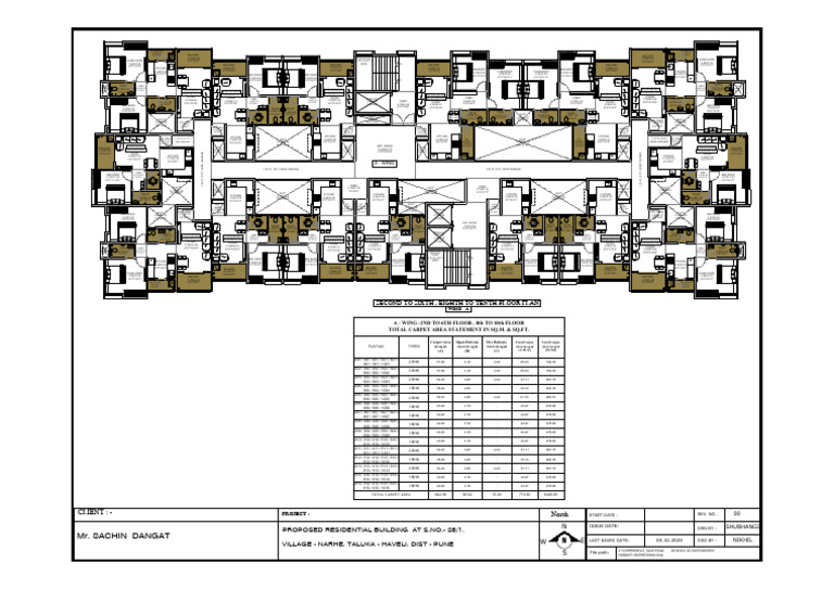 03-2ND TO 6TH & 8TH TO 10TH FLOOR PLAN WITH CARPET AREA | PDF