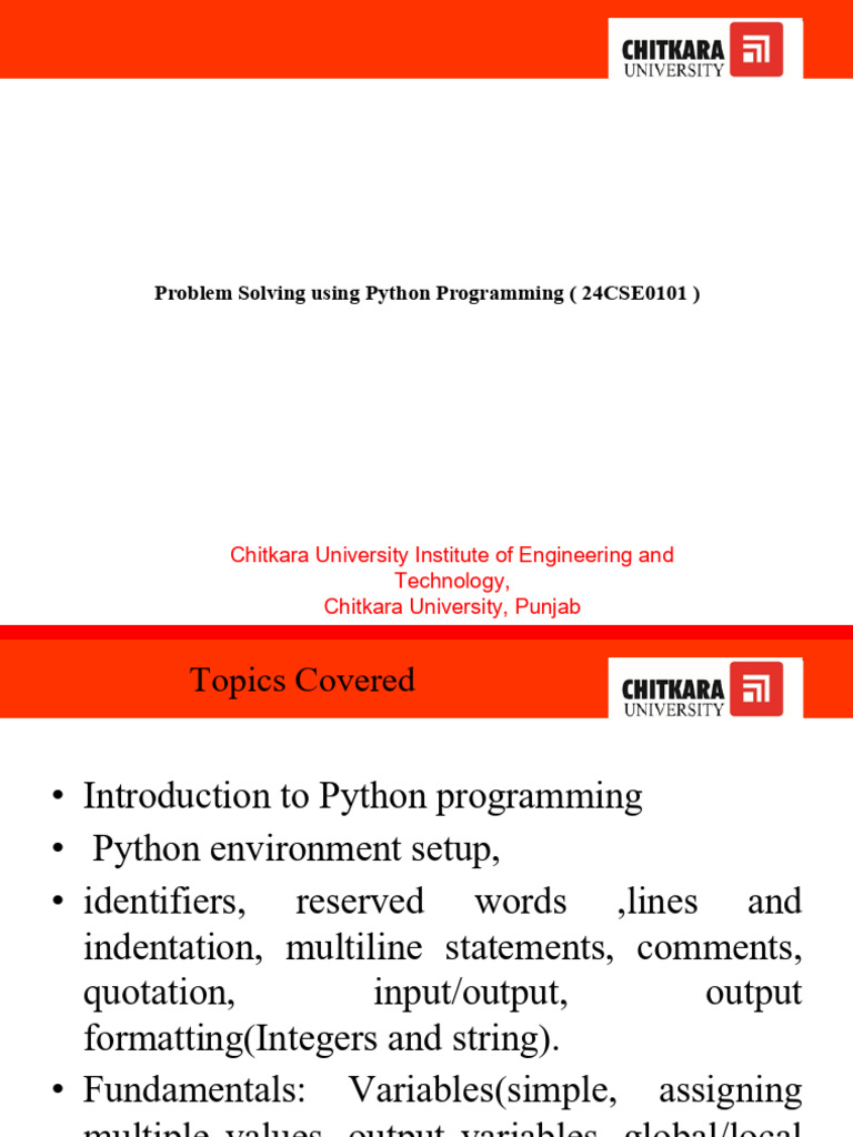 Python BECSE2025 Lec1-3 | PDF | Reserved Word | Python (Programming ...