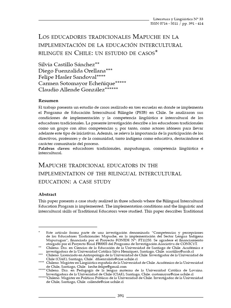Hasller, sotomayor y otros. los educ. tradic. mapuche en la EIB | PDF