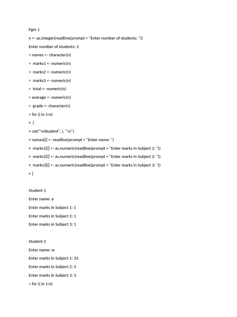 Student Marks and Grades Calculator | PDF