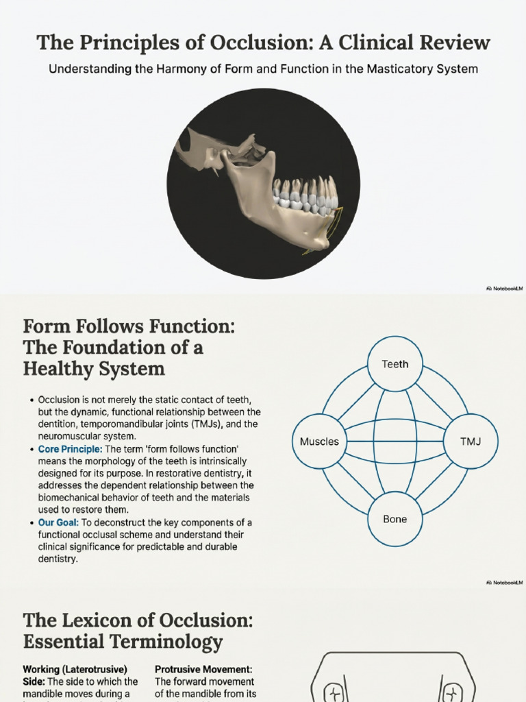 Occlusion Form Function and Clinical Practice | PDF