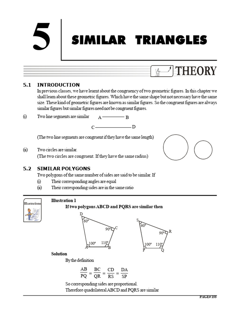 Similar Triangles in Class X Mathematics | PDF | Rectangle | Shape