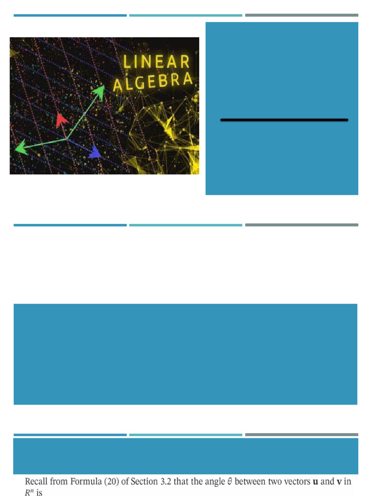 Angle and Orthogonality in Linear Algebra | PDF