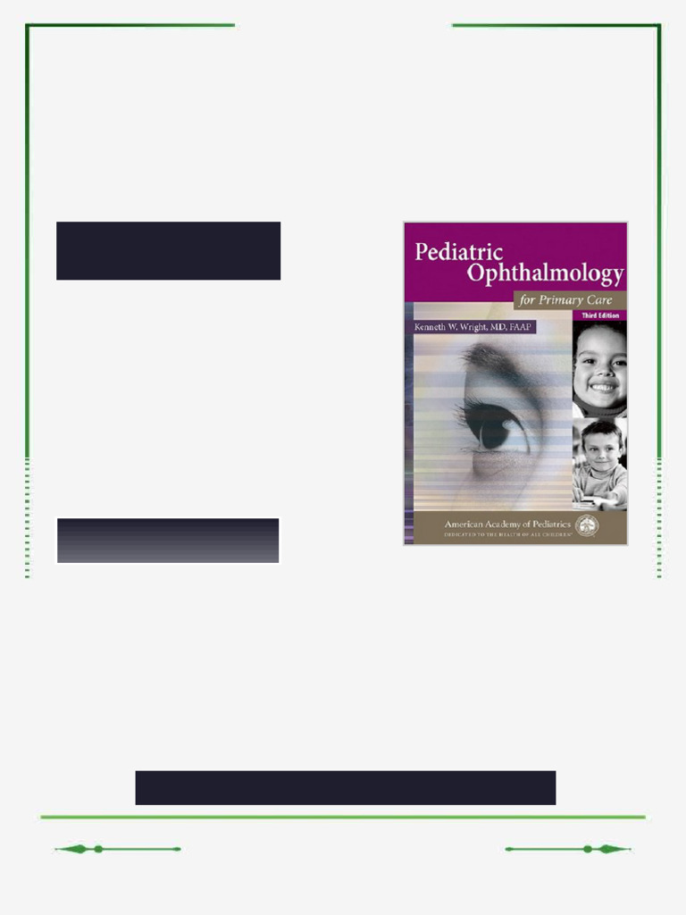 Pediatric Ophthalmology for Primary Care 3rd Edition Kenneth W. Wright ...