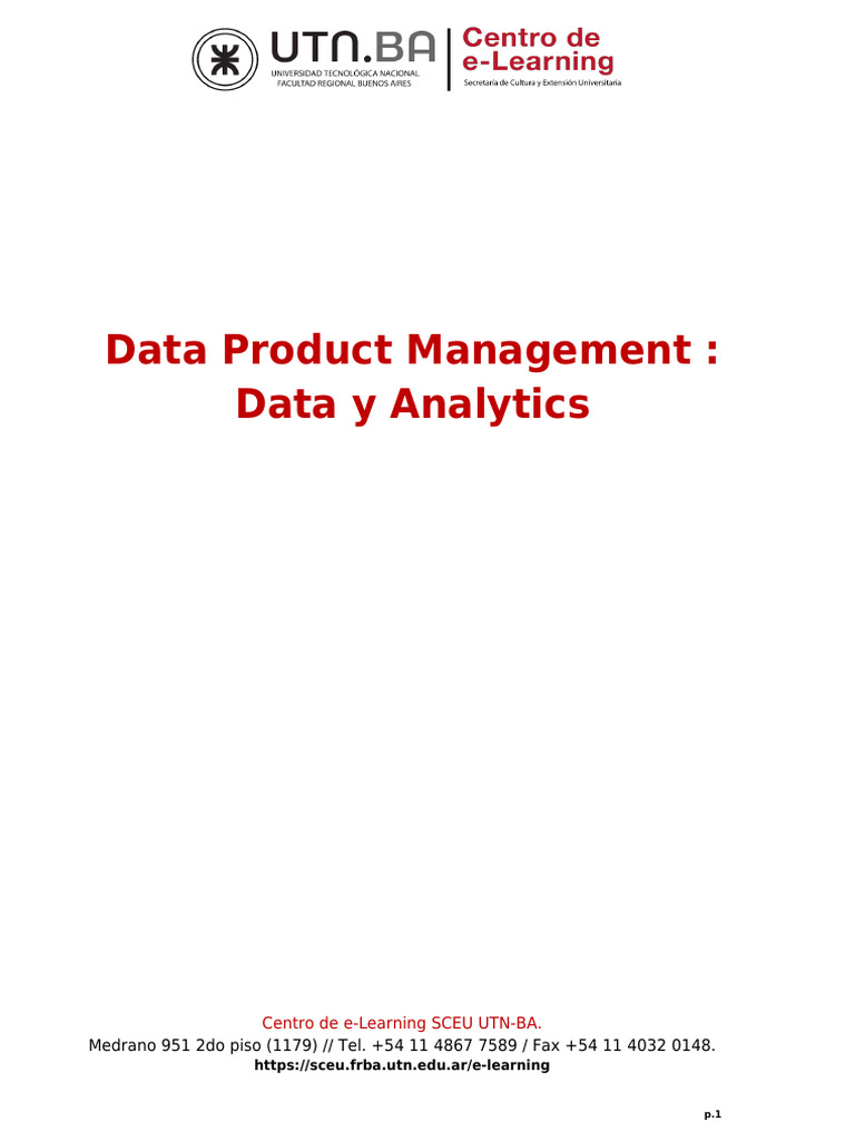 Data Product Management _ Data y Analytics_ | PDF | Bases de datos ...