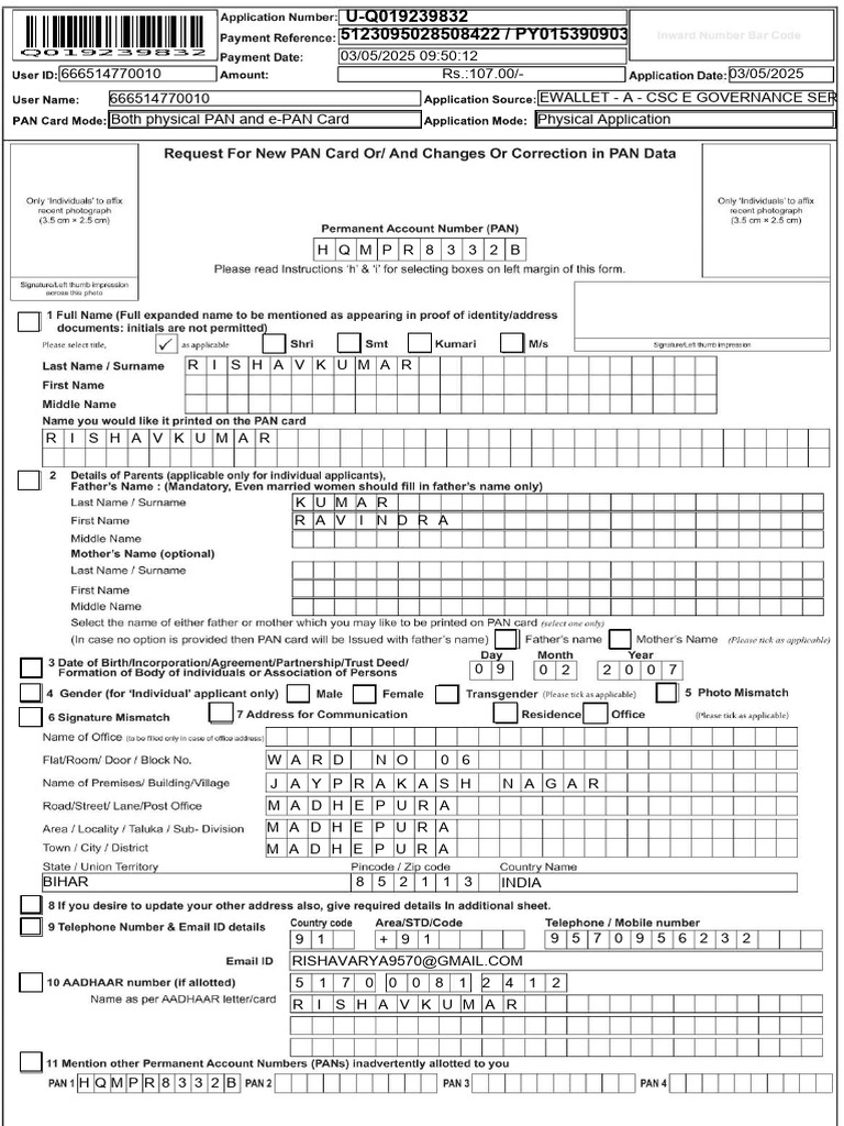 Rs.:107.00/-03/05/2025 666514770010 Ewallet - A - CSC E Governance ...