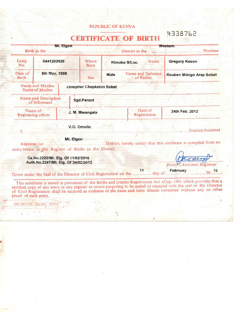 Gregory Birth Certificate20251222_09572349 | PDF