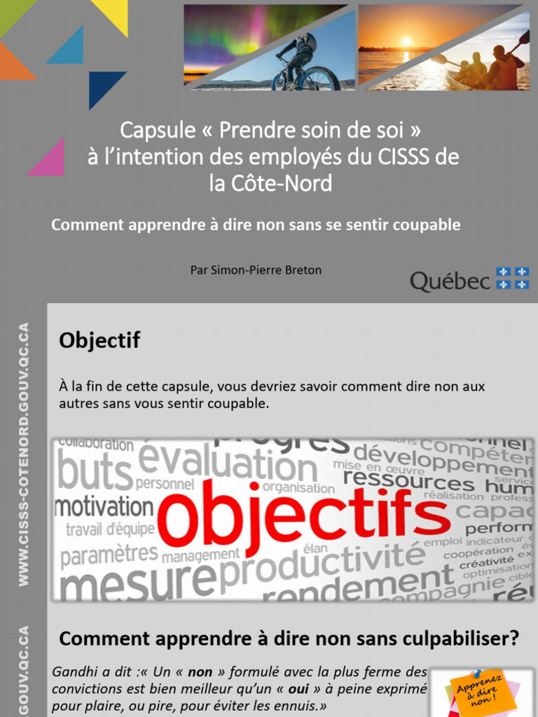 Apprendre à dire non sans culpabilité | PDF