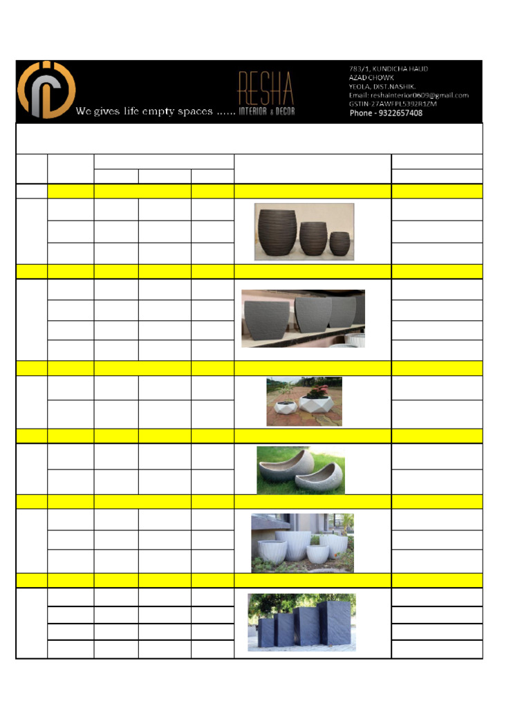 01 Resha Fiberglass Planter | PDF