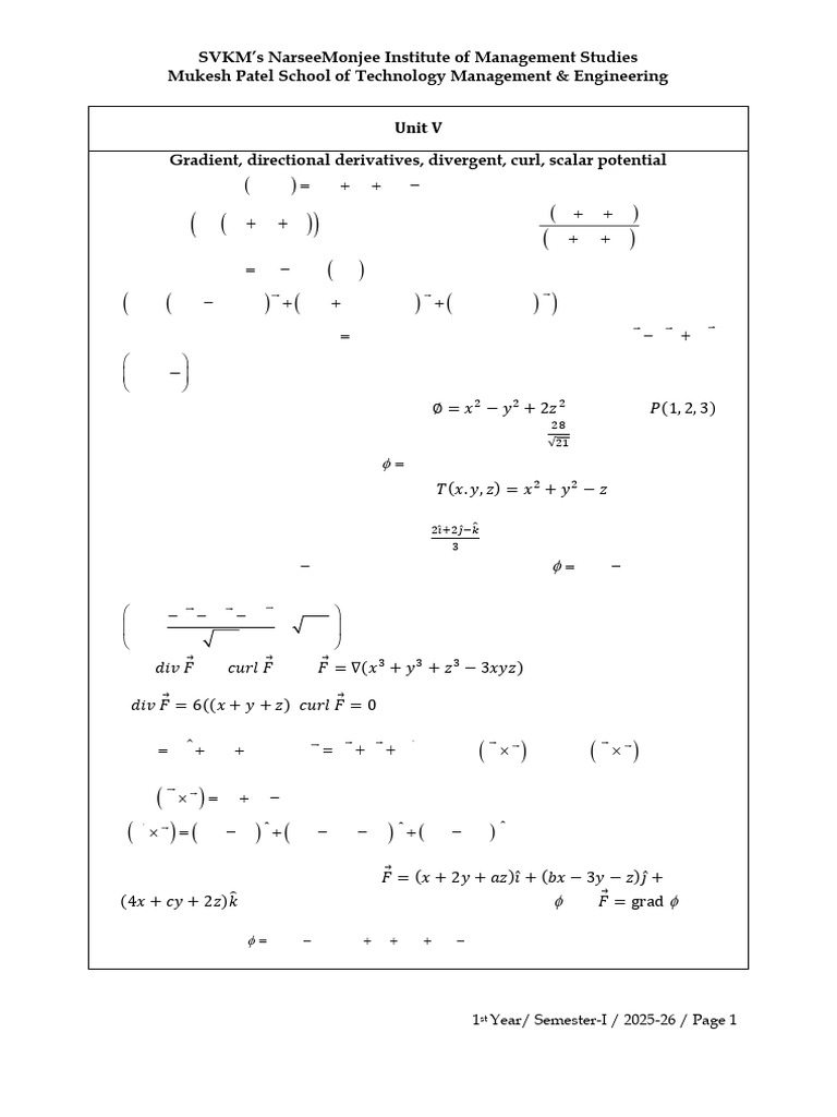 Unit 5 Tutorial Problems Revised | PDF | Mathematical Physics | Calculus