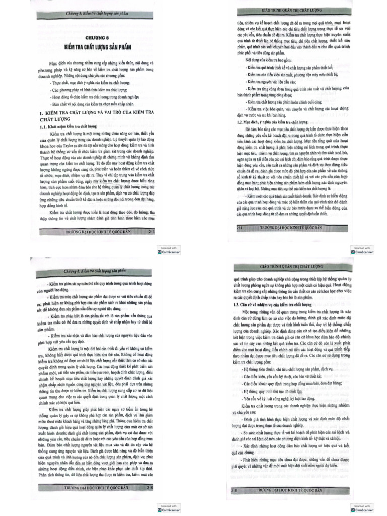 Chương 5 Kiểm tra chất lượng sp | PDF