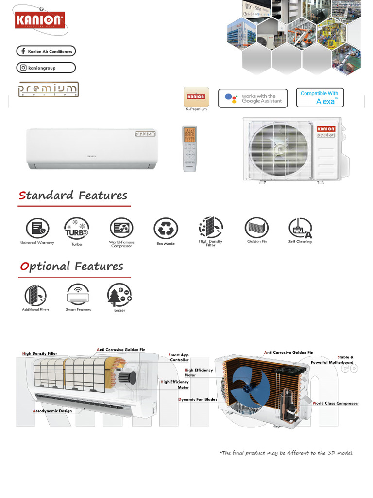 Premium Serise R410A 60HZ Fixed Speed Cooling Only Design for Latin ...