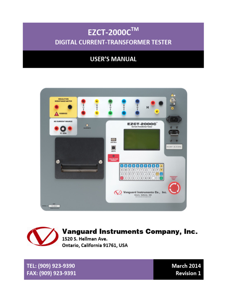 EZCT-2000C User's Manual | PDF | Alternating Current | Flash Memory