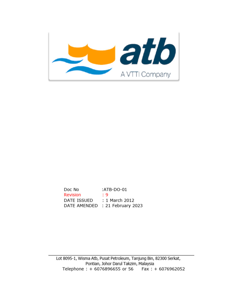 ATB Terminal Regulations and Guidelines | PDF | Maritime Pilot | Ships