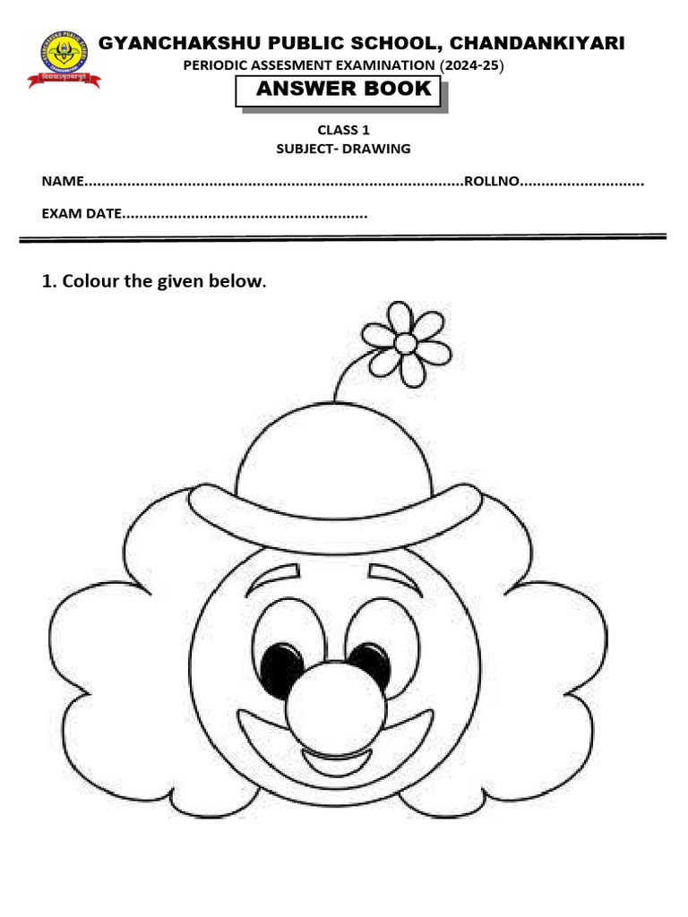 Class 1 Drawing Exam Answer Book | PDF