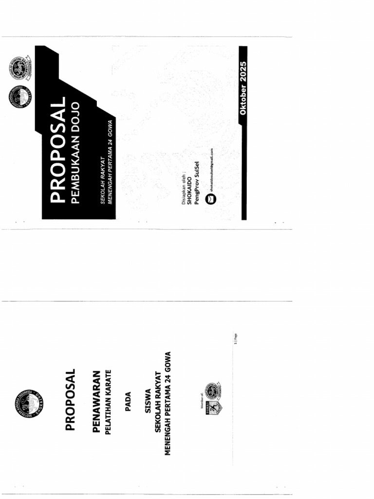 Proposal Dojo Karate SRMP 24 Gowa | PDF