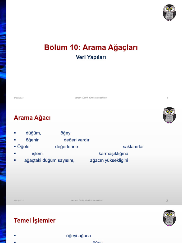 Bolum 10 Arama Agaclari | PDF
