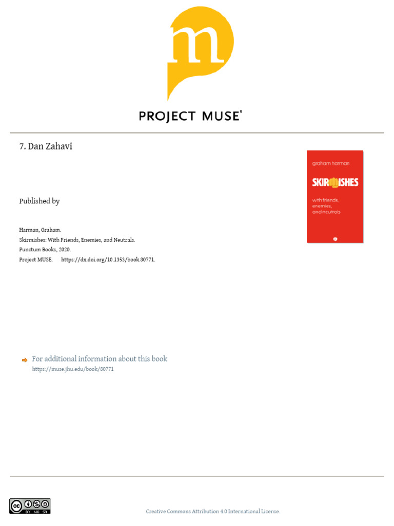 Dan Zahavi's Critique of Speculative Realism | PDF | Phenomenology ...