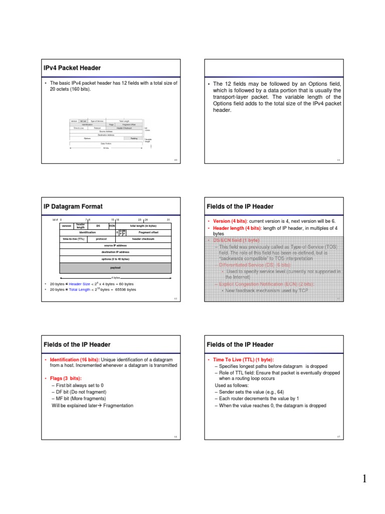 IP Header (Compatibility Mode) | PDF | Internet Protocols | Network Packet