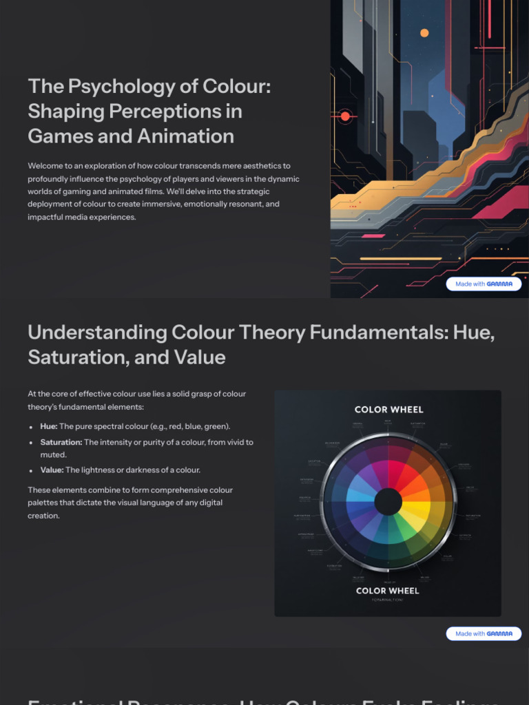 Colour Psychology in Games & Animation | PDF | Color | Narrative