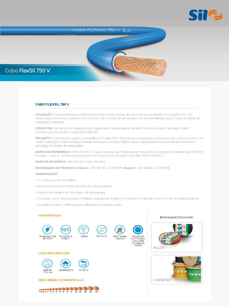 Flexsil - Catálogo de Condutores | PDF