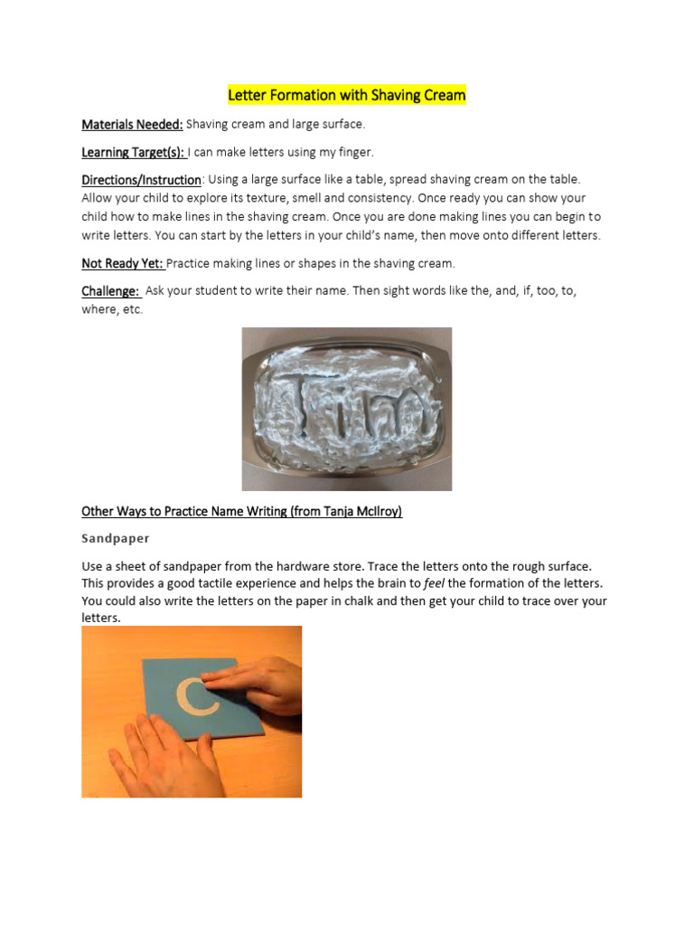 Name Writing Practice | PDF