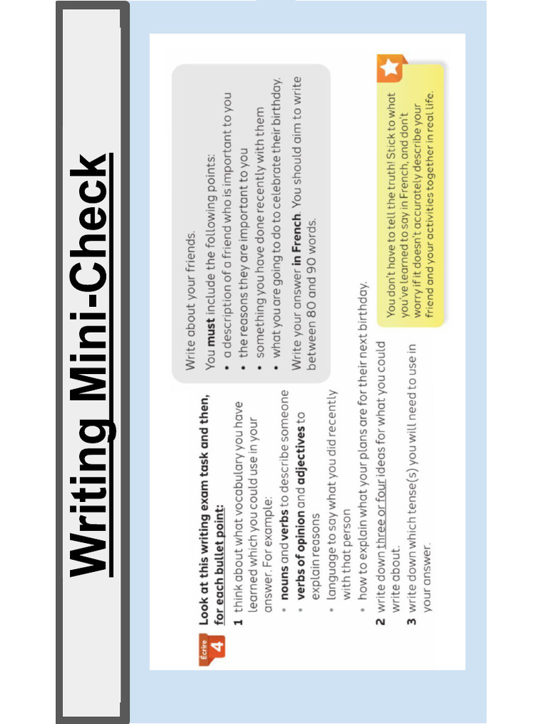 Writing Exam Question - End of Term | PDF