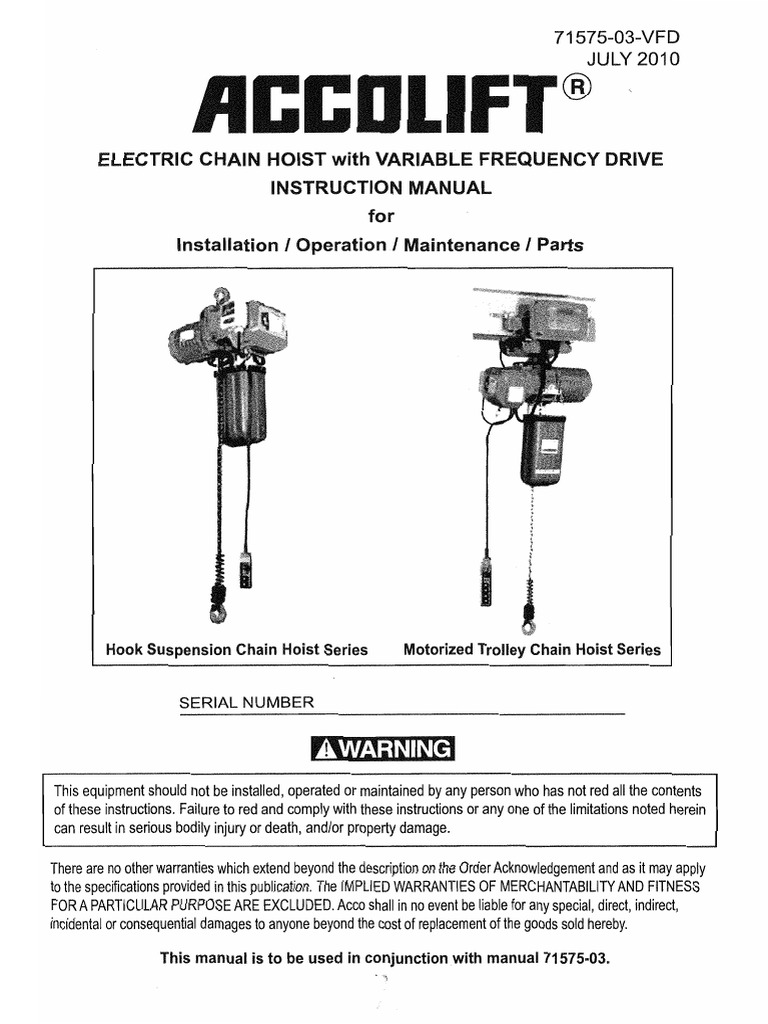 Accolift W - VFD | PDF
