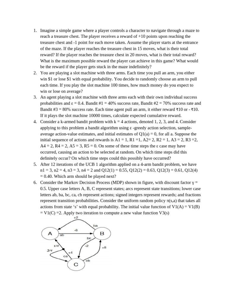 Game Strategies and Rewards Analysis | PDF | Algorithms And Data ...
