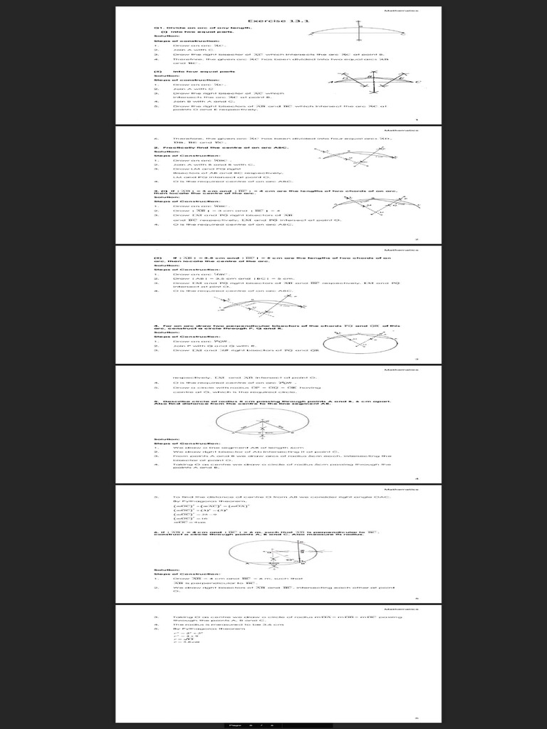 Class 10th Math Notes Chapter 13 Federal Board. | PDF