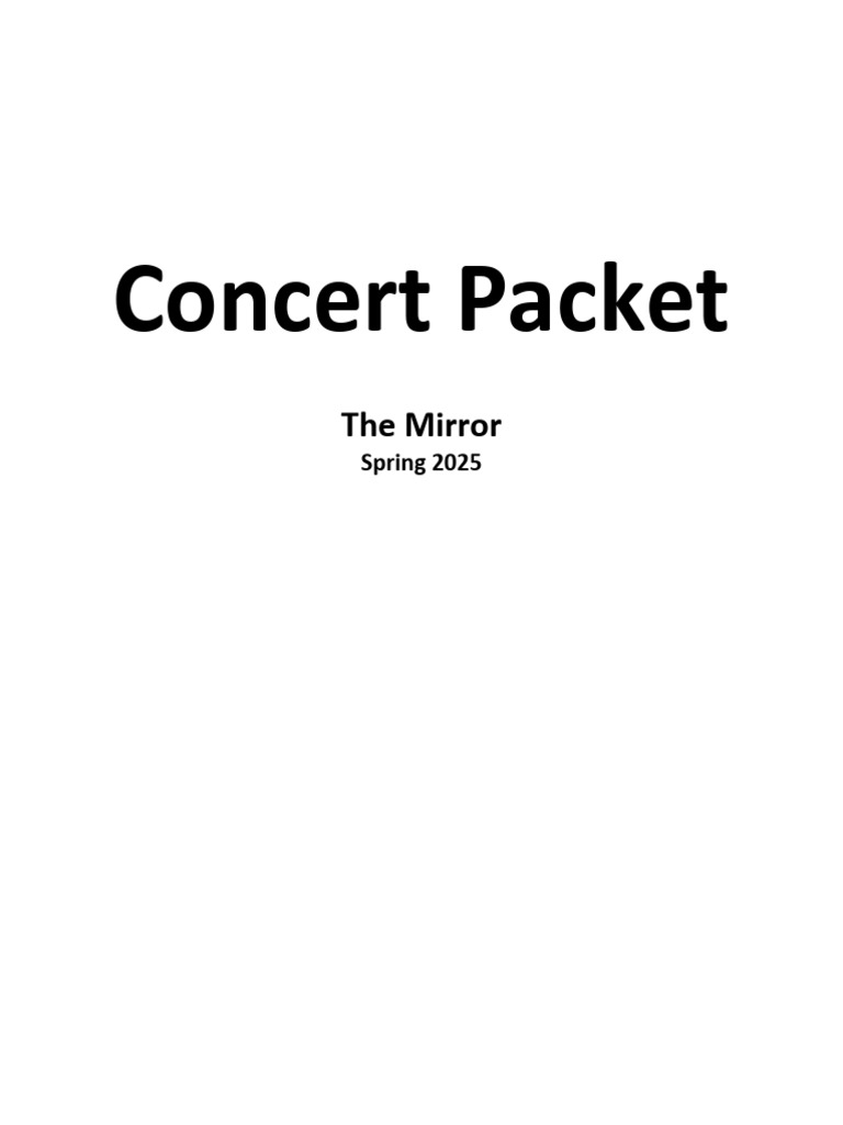 Concert Packet - Spring 2025 Updated | PDF | Dances | Shoe