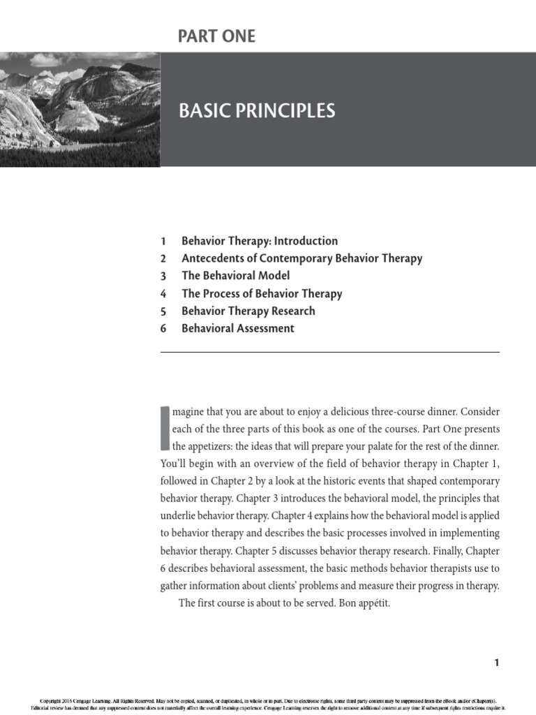 Introduction to Behavior Therapy Basics | PDF | Psychotherapy ...