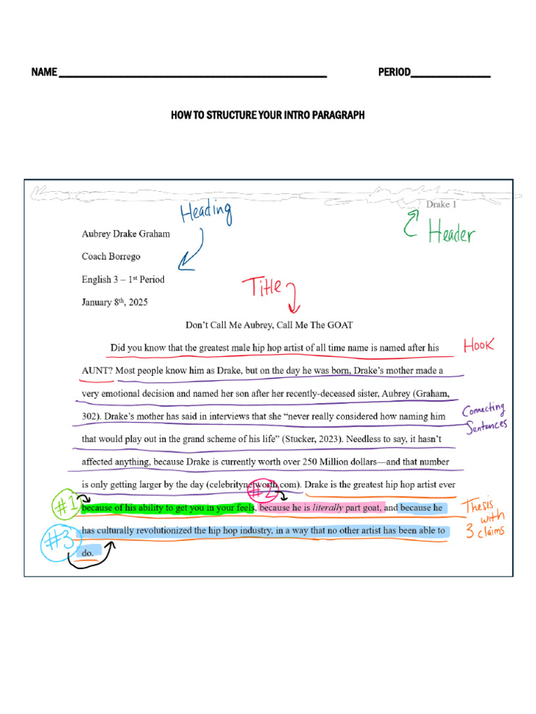 How To Structure Your Intro Paragraph | PDF