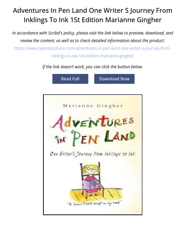 Adventures in Pen Land One Writer s Journey from Inklings to Ink 1st ...