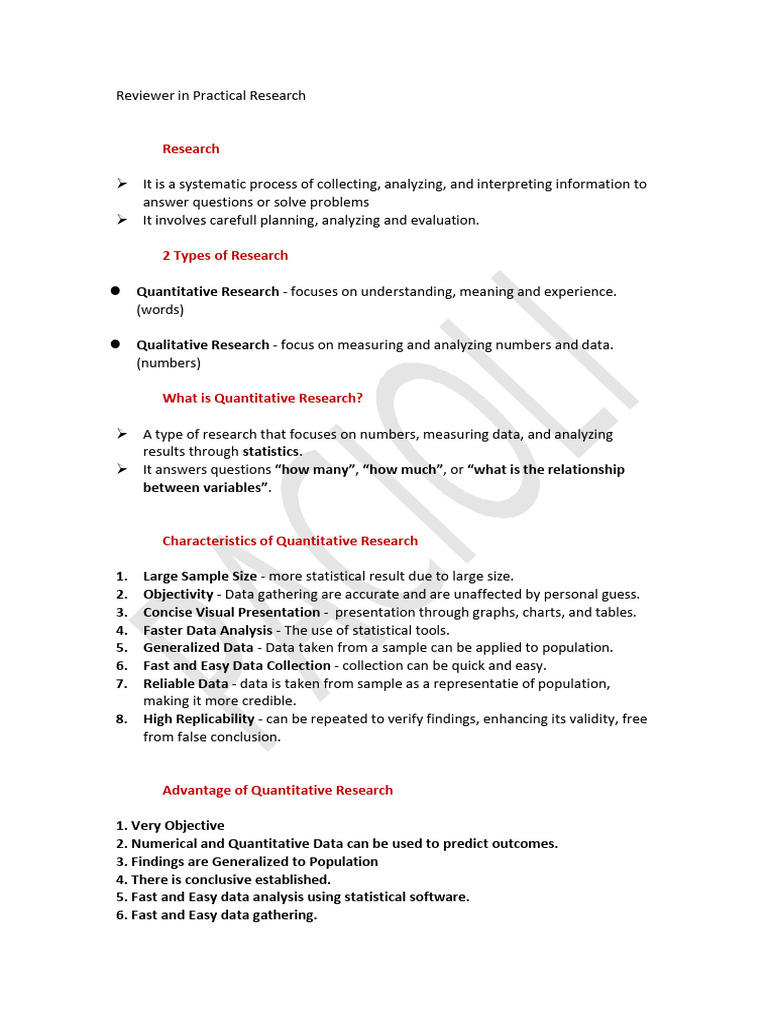 2nd Quarter Practical Research | PDF | Statistics | Level Of Measurement