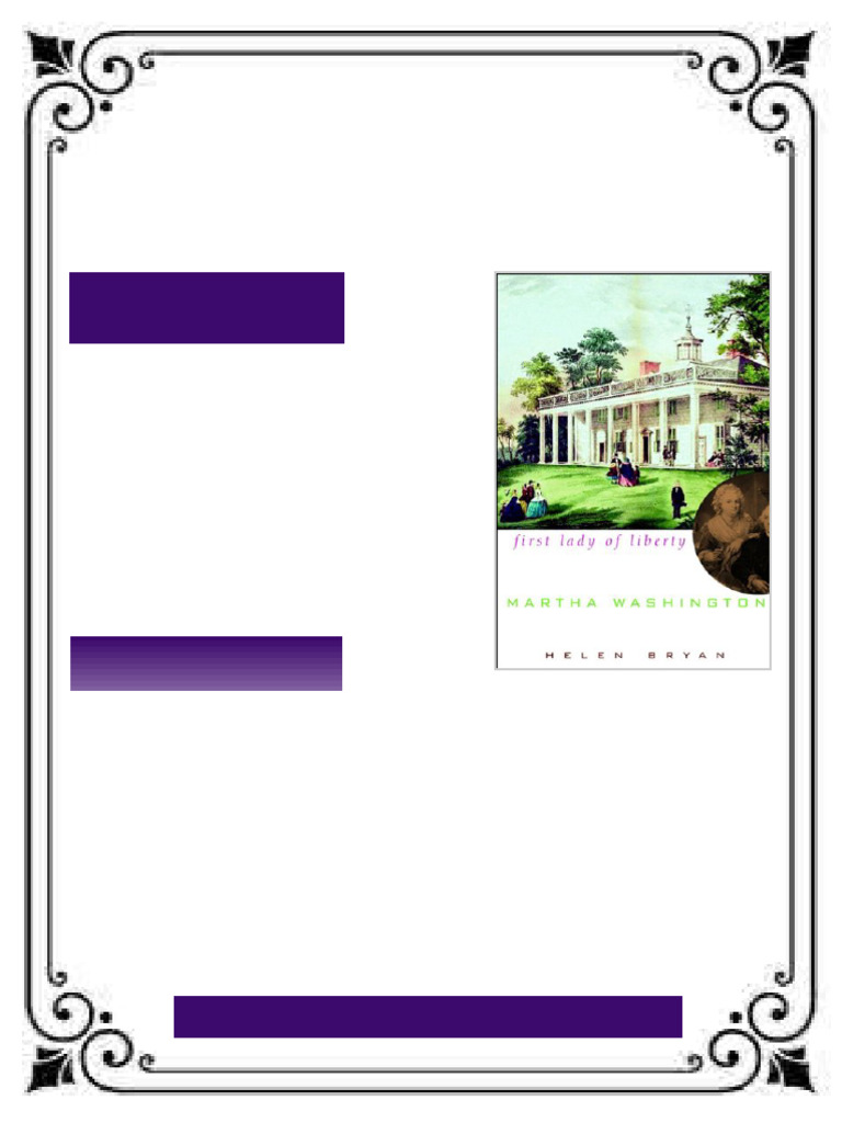 Martha Washington First Lady of Liberty 1st Edition Helen Bryan ebook ...