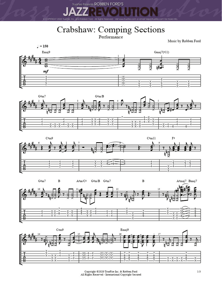 Crabshaw Comping Sections Guide | PDF