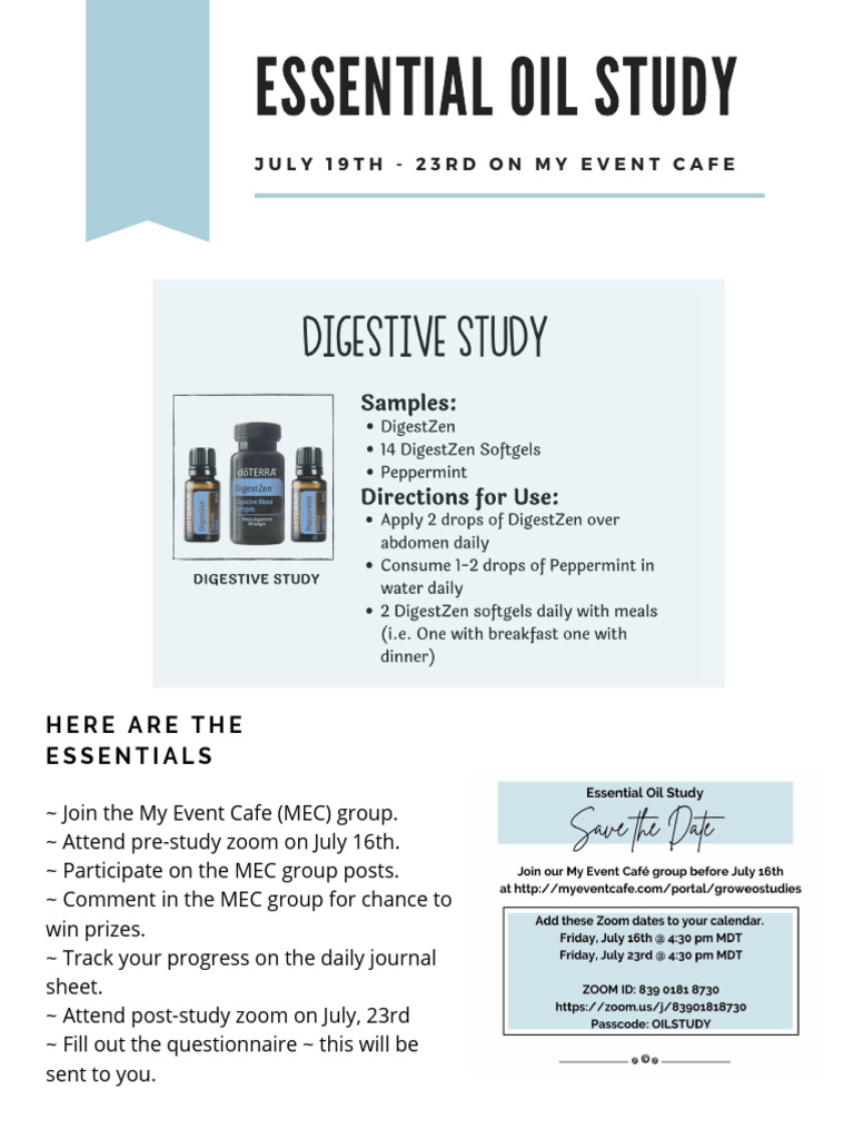 Essential Oil Study: July 19-23 Guide | PDF