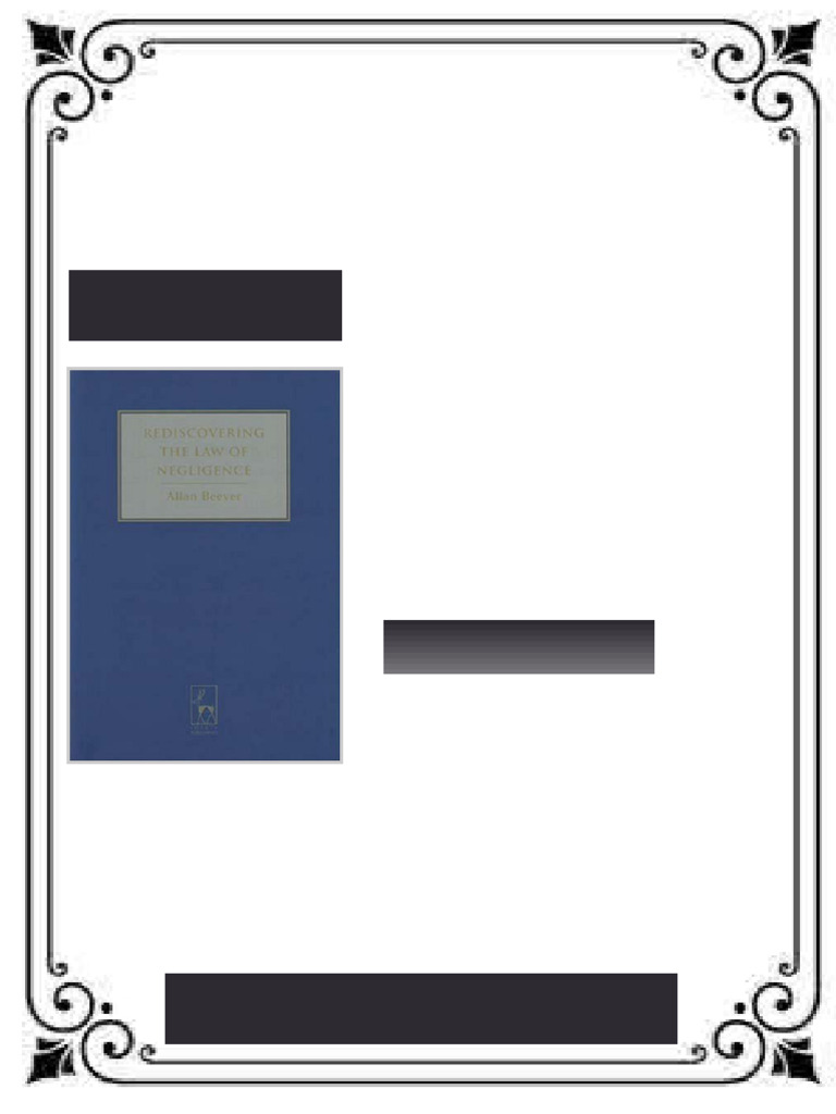 Rediscovering the Law of Negligence Allan Beever ebook premium digital ...