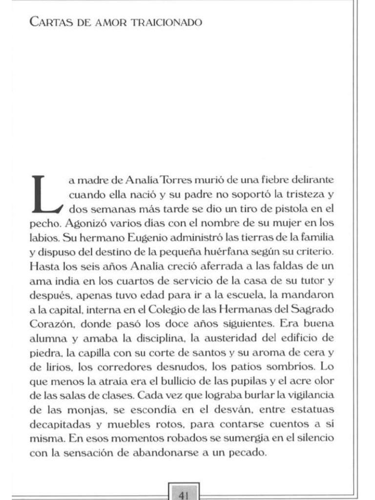 Cartas de Amor Traicionado - Isabel Allende | PDF