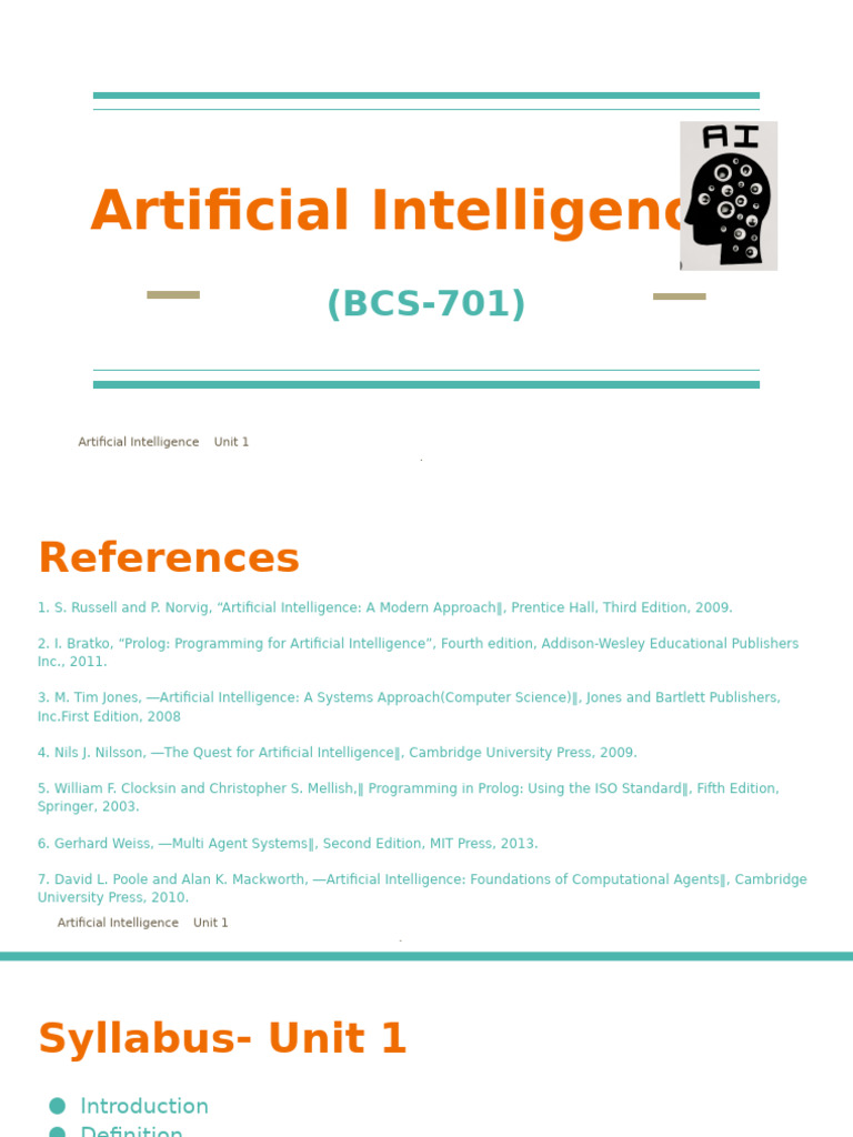 AI Unit 1-1 | PDF | Artificial Intelligence | Intelligence (AI) & Semantics