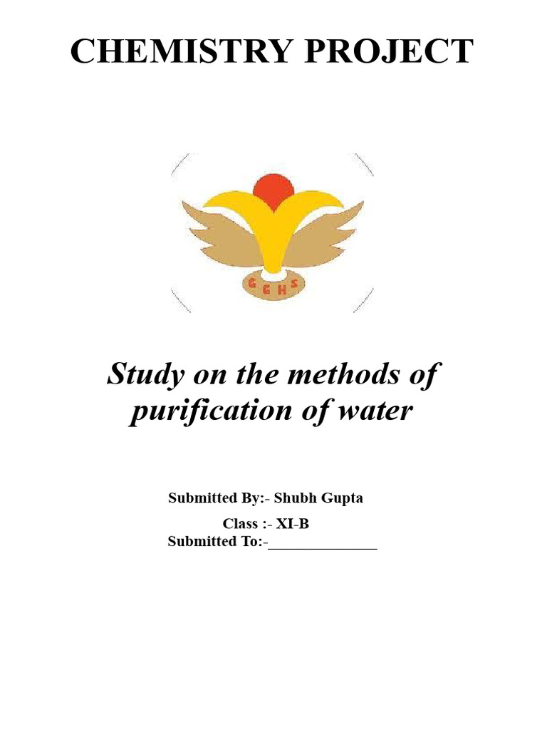 Shubhchem Project | PDF | Water Purification | Water