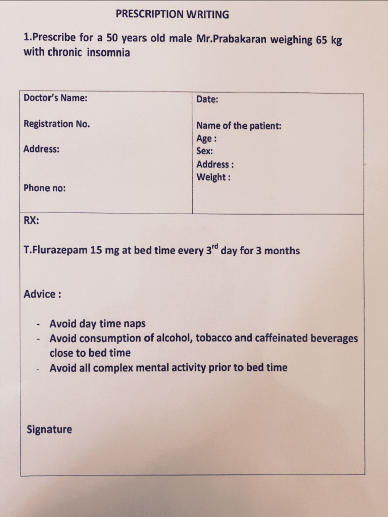 Prescription Writing UG | PDF