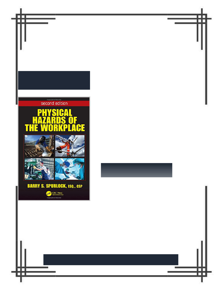 Physical Hazards of the Workplace, Second Edition Barry Spurlock eBook ...