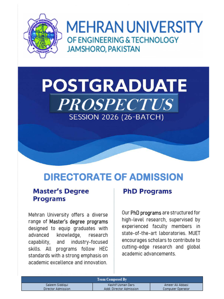 Postgraduate Prospectus Session 2026 (Batch-26) | PDF | Thesis | Course ...